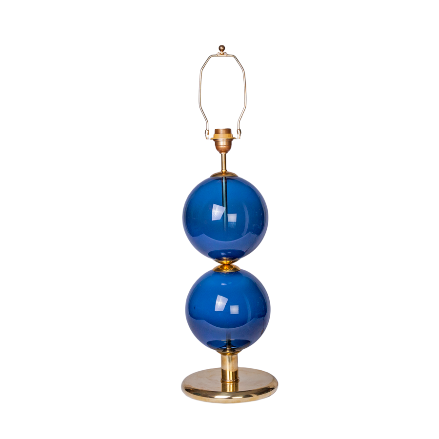 Pair of Blue Murano Glass Ball Lamps – Found by Maja